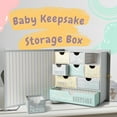 Baby Milestone Keepsake Storage Box for Kids - Moon & Stars - Gray ...