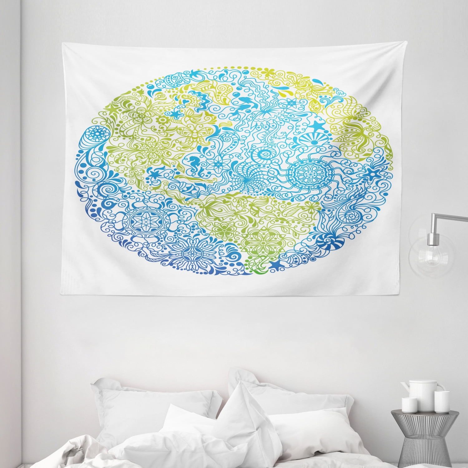 Earth Tapestry, Climate Change Themed Our Planet with Ethnic Floral ...