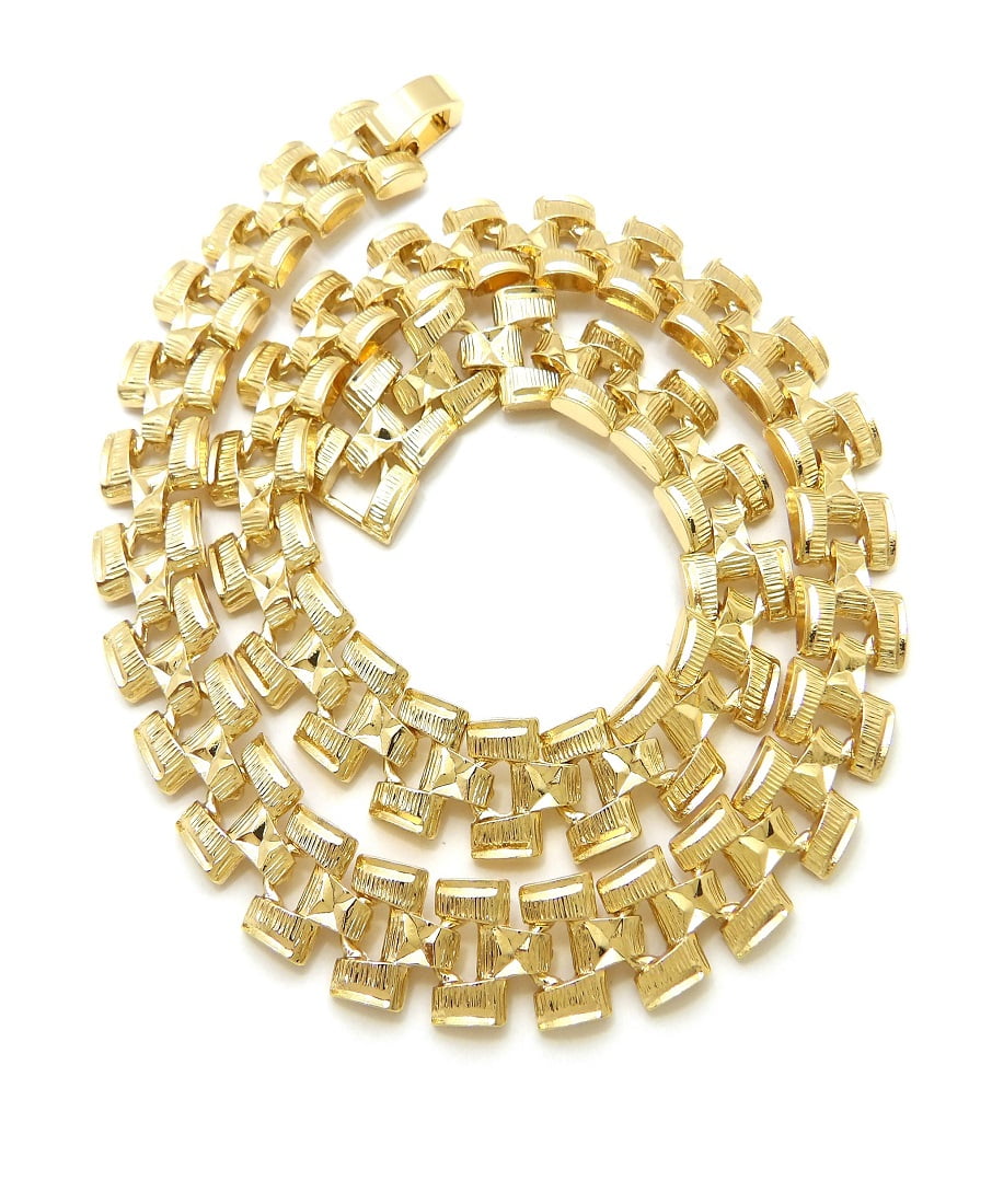 iJewelry2 Gold-tone Urban Style Barrel Chain Necklace 20'' - Walmart.com