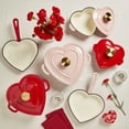 Smith & Clark 1 Quart Enameled Cast Iron Heart-Shaped Dutch Oven, Red ...
