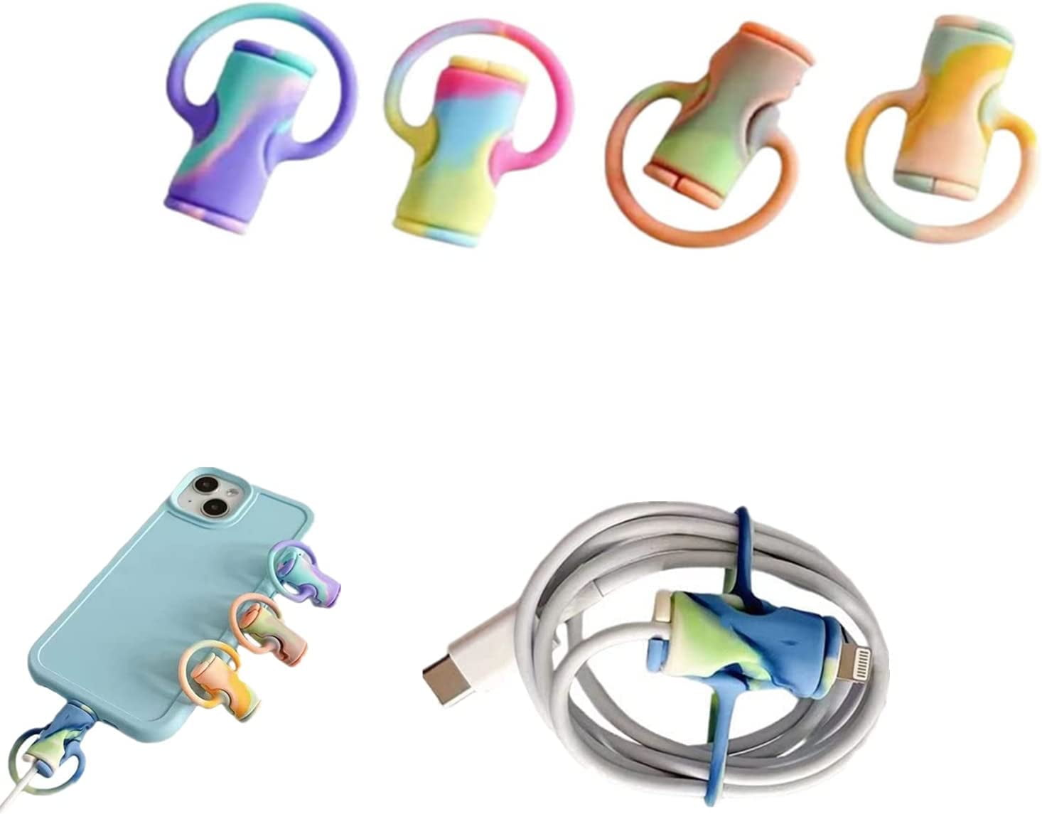 Ofocase 4pcs Cable Protection Charger, Mobile Phone Protection ...