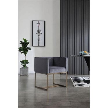 Chromcraft Douglas Caster Dining Chairs in Chestnut, Gray Finish (Set ...