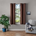 Mainstays Brown Solid Blackout Grommet Curtain Panel Pair, Set of 2, 30 ...