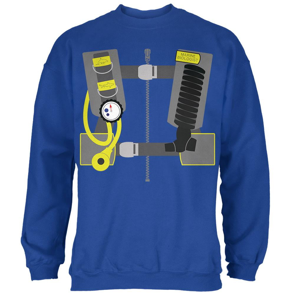Halloween Marine Biologist Scuba Diver Costume Mens Sweatshirt Royal MD ...