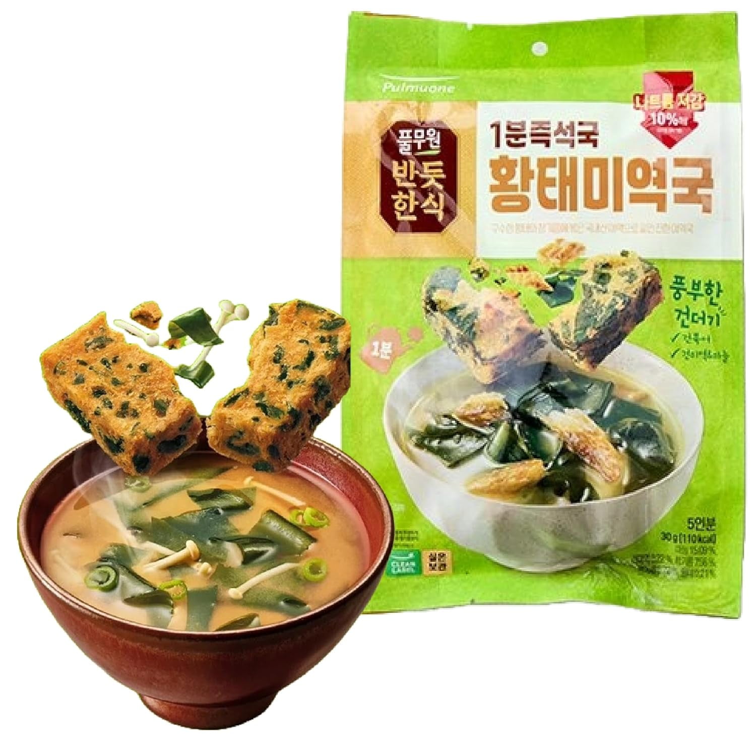Korean Dried Pollack Soup Bugeot Guk/Miyeokguk Seaweed Soup 1Pack (5ea ...