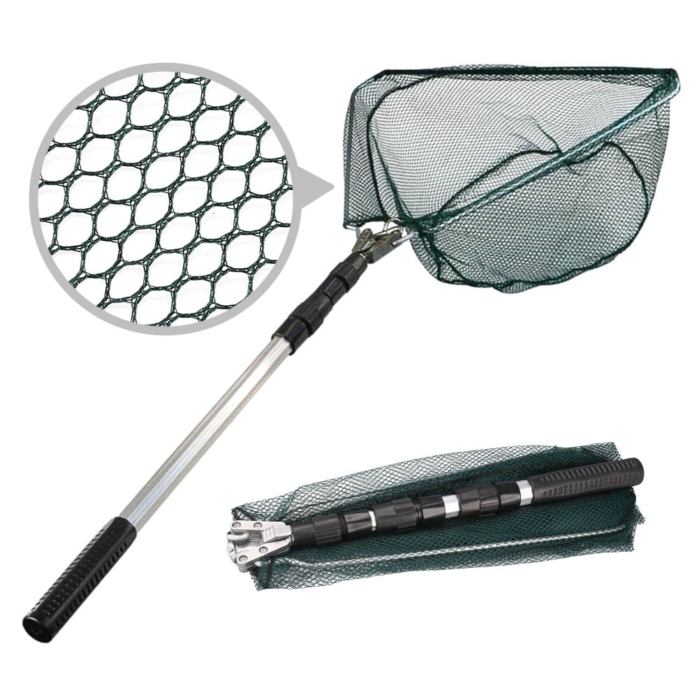 Fishing Landing Net with Telescoping Pole Handle Fishing Net Freshwater ...