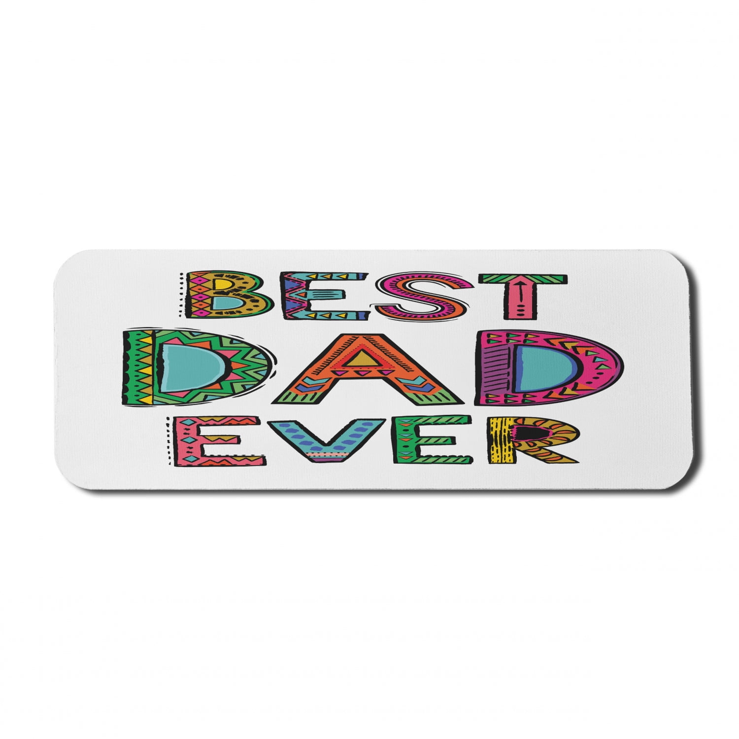 Saying Computer Mouse Pad, Happy Fathers Day Themed Best Dad Ever ...
