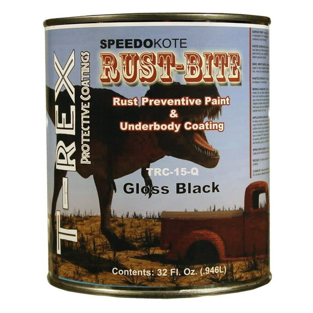 TRC-15-Q, Rust Preventive Underbody Gloss Black Paint, Quart, RUST-BITE ...