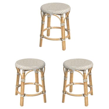 Home Square Encore Counter Stool in Off White Finish - Set of 3 ...