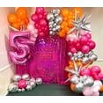HH Pink and Orange Balloon Arch Kit, 180Pcs Hot Pink Orange Metallic ...