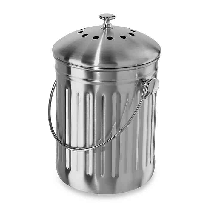 Counter-Top Composter Stainless Steel with Charcoal Filter 7320 ...