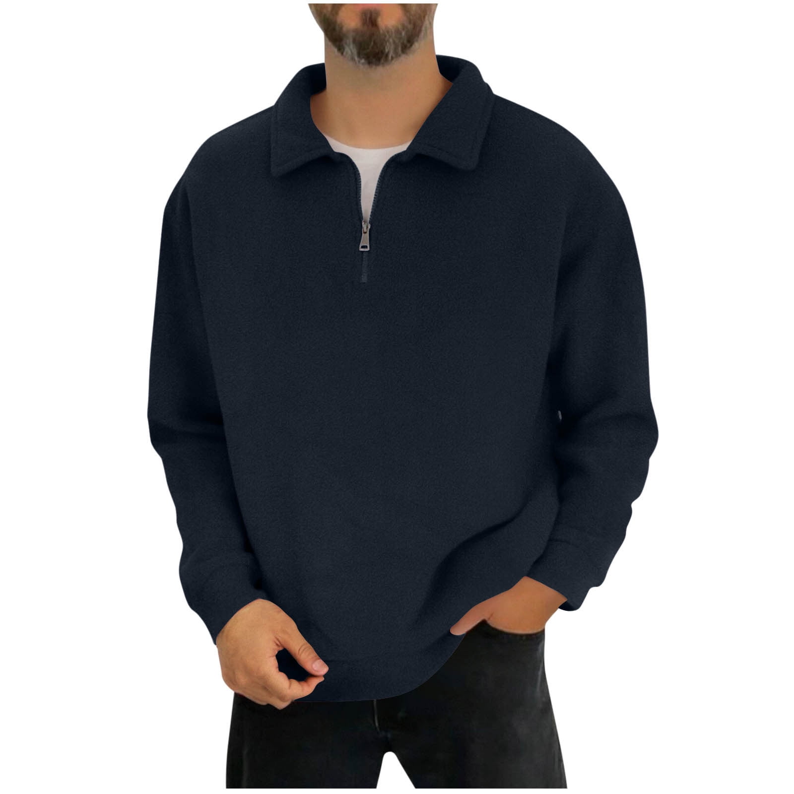 Click here for Lmnyox Mens Half Zip Sherpa Sweatshirts Casual Dre... prices