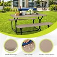 Kadyn Outdoor Bench, Outdoor Dining Bench, HDPE Outdoor Picnic Table ...