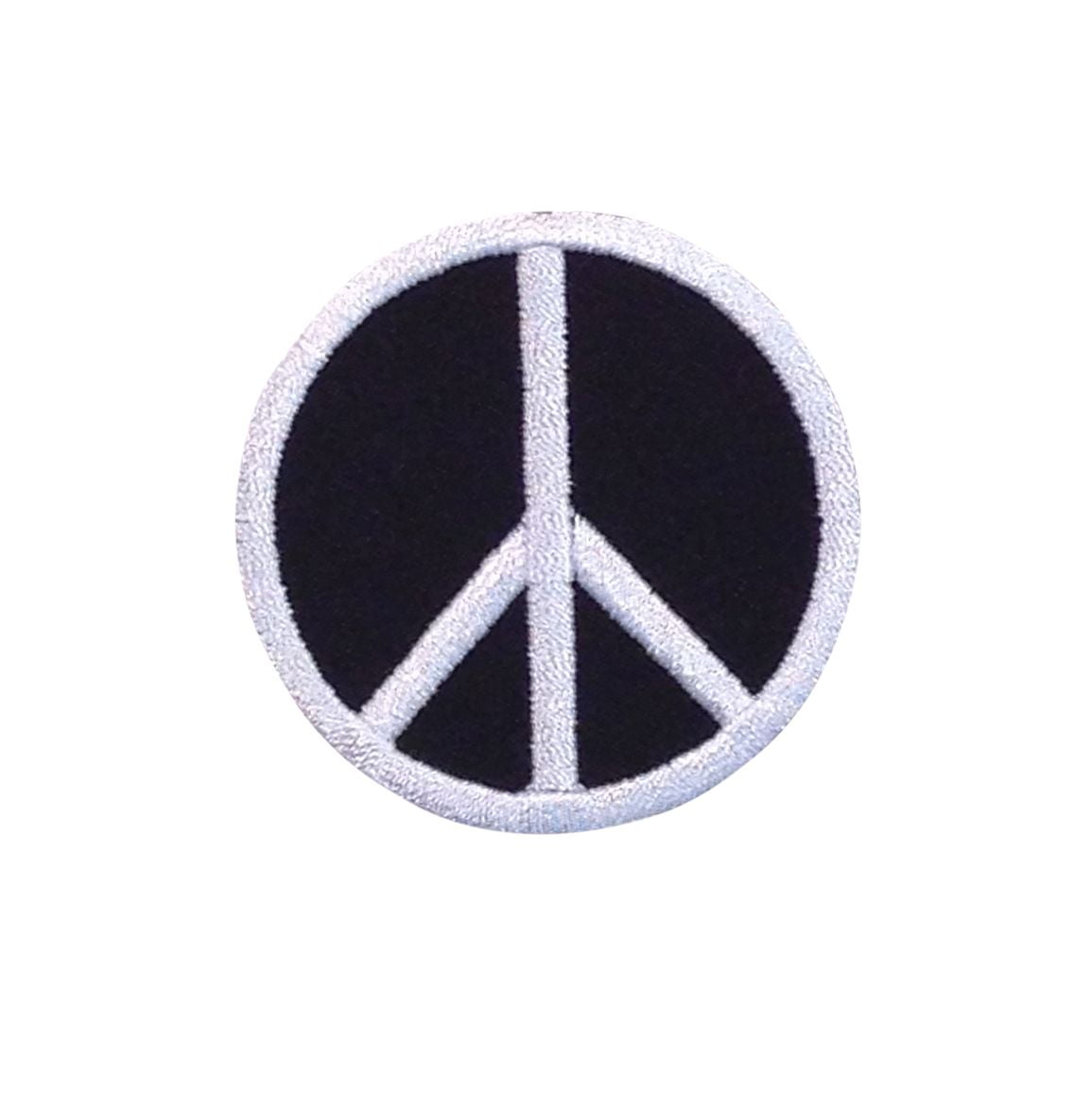 Peace Sign - Black/White - Iron on Applique/Embroidered Patch - Walmart.com