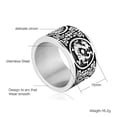 HIJONES Men's Stainless Steel Ring Carved with Chinese Ancient Four ...