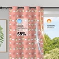 Cat Crown and Love Pink Pattern Blackout Curtains,Triple Weaved Fabric ...