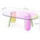 RAINBEAN Acrylic Iridescent Coffee Table,Rainbow Side Table, Round ...
