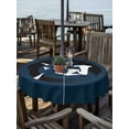 Circle Oil Word Round Outdoor Tablecloth with Umbrella Hole Japanese ...