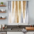 Brown Gray Sheer Curtains 63 Inch Length, Light Filtering Voile Curtain ...
