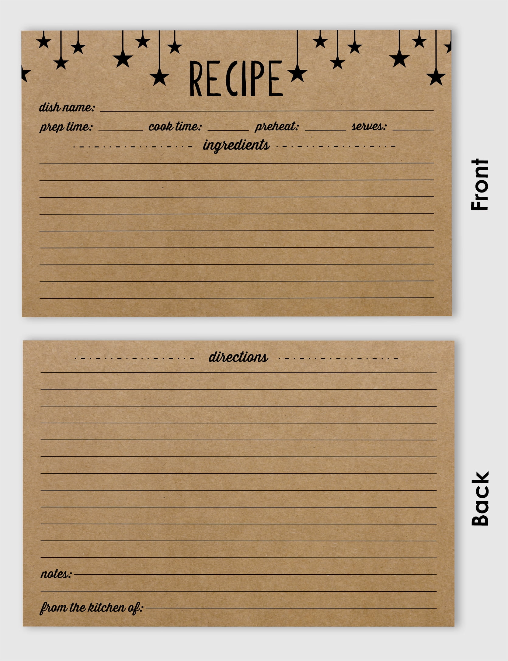 Modern Recipe Cards