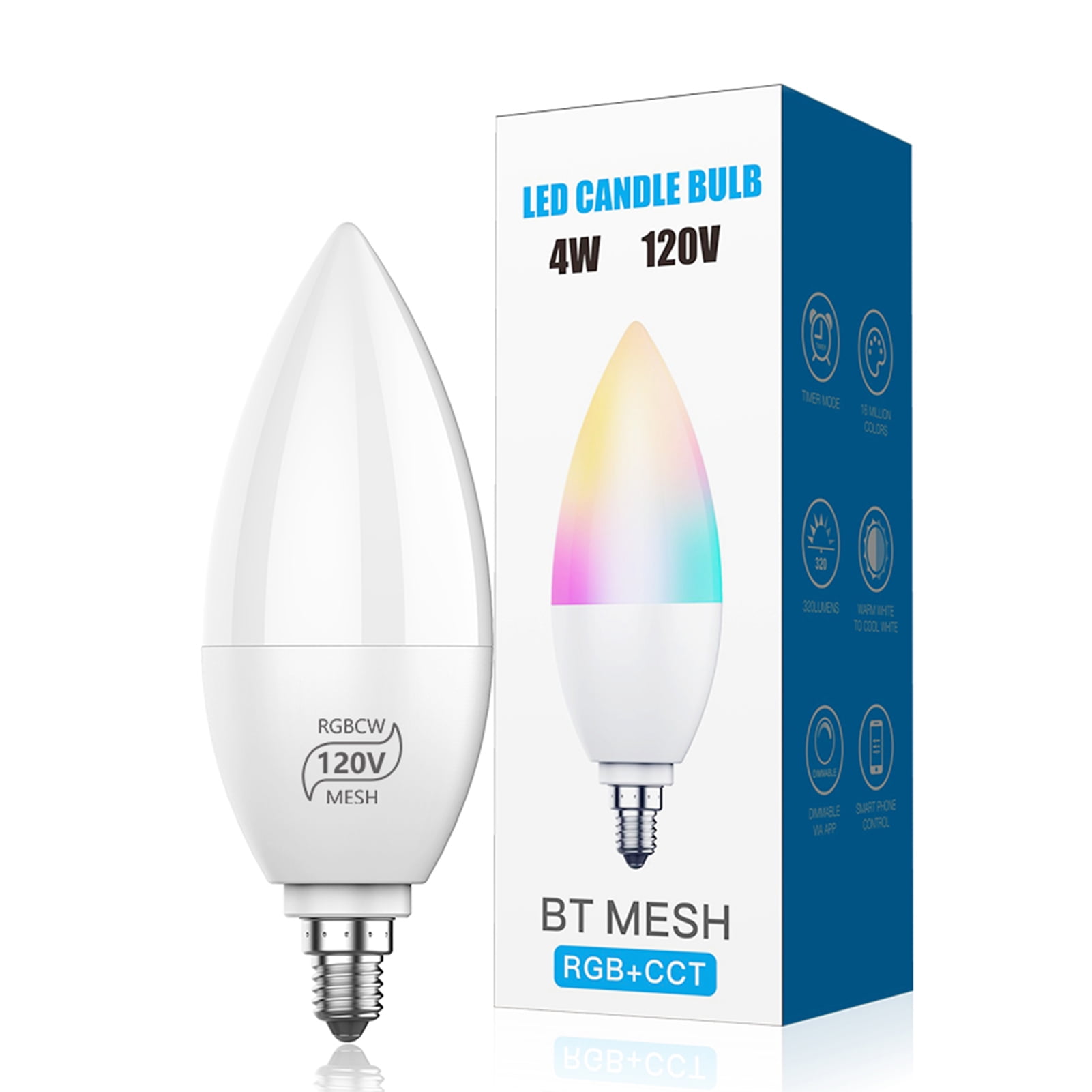 Click here for Amdohai 4w 110v Smart Light Bulbs E12 Base Bt Leds... prices