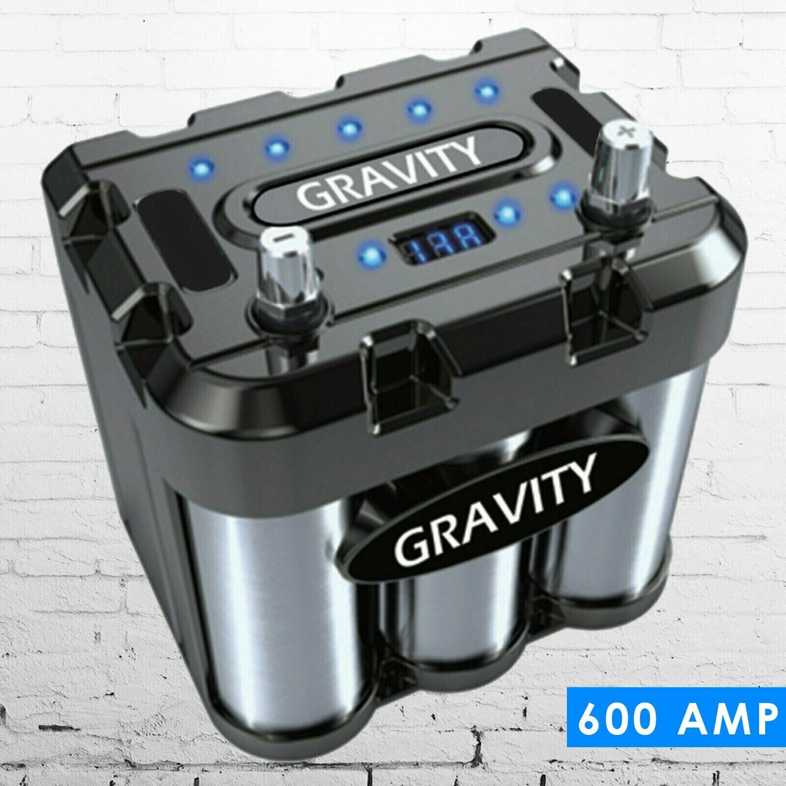 Gravity 600A Car Audio Battery Stiffening Power Capacitor Mobile Stereo ...