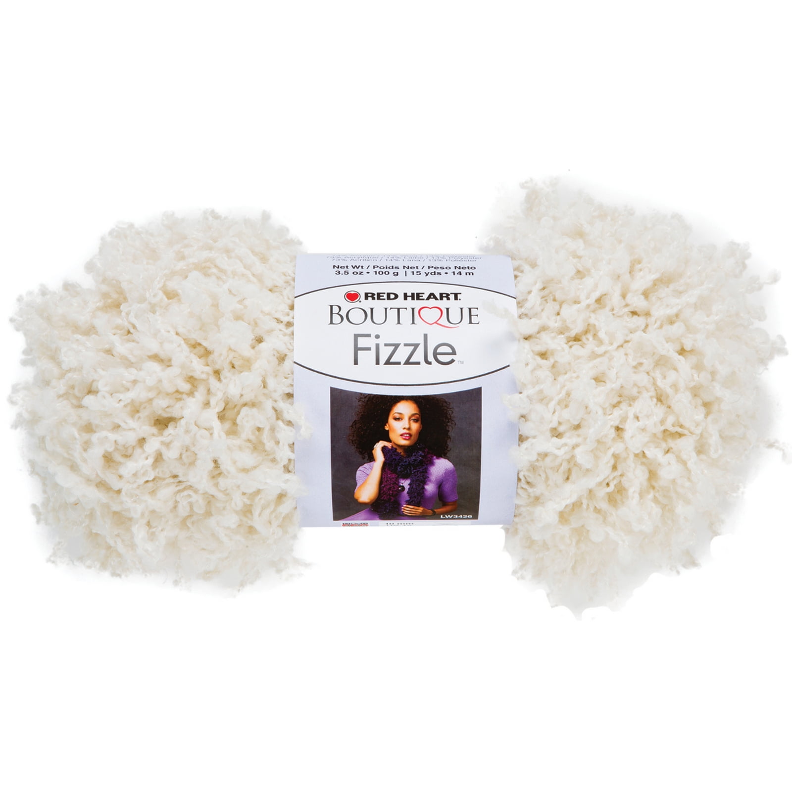 Red Heart Boutique Fizzle Yarn-Vanilla, Pk 3, Red Heart - Walmart.com