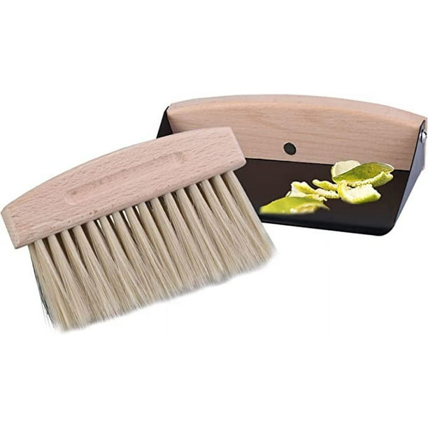 Hongchun Dustpan Table Broom Brush Set: Dustpan and Hand Brush Wooden ...