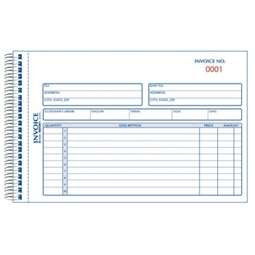 TOPS, TOP4133, 2-part Carbonless Wirebound Invoice Book, 1 Each ...