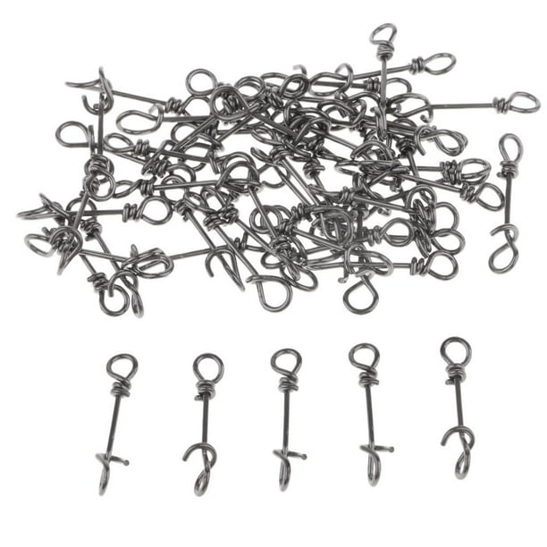 50x Snap Clip Giratorio Acero Inoxidable Quick Lock Fishing Colección ...
