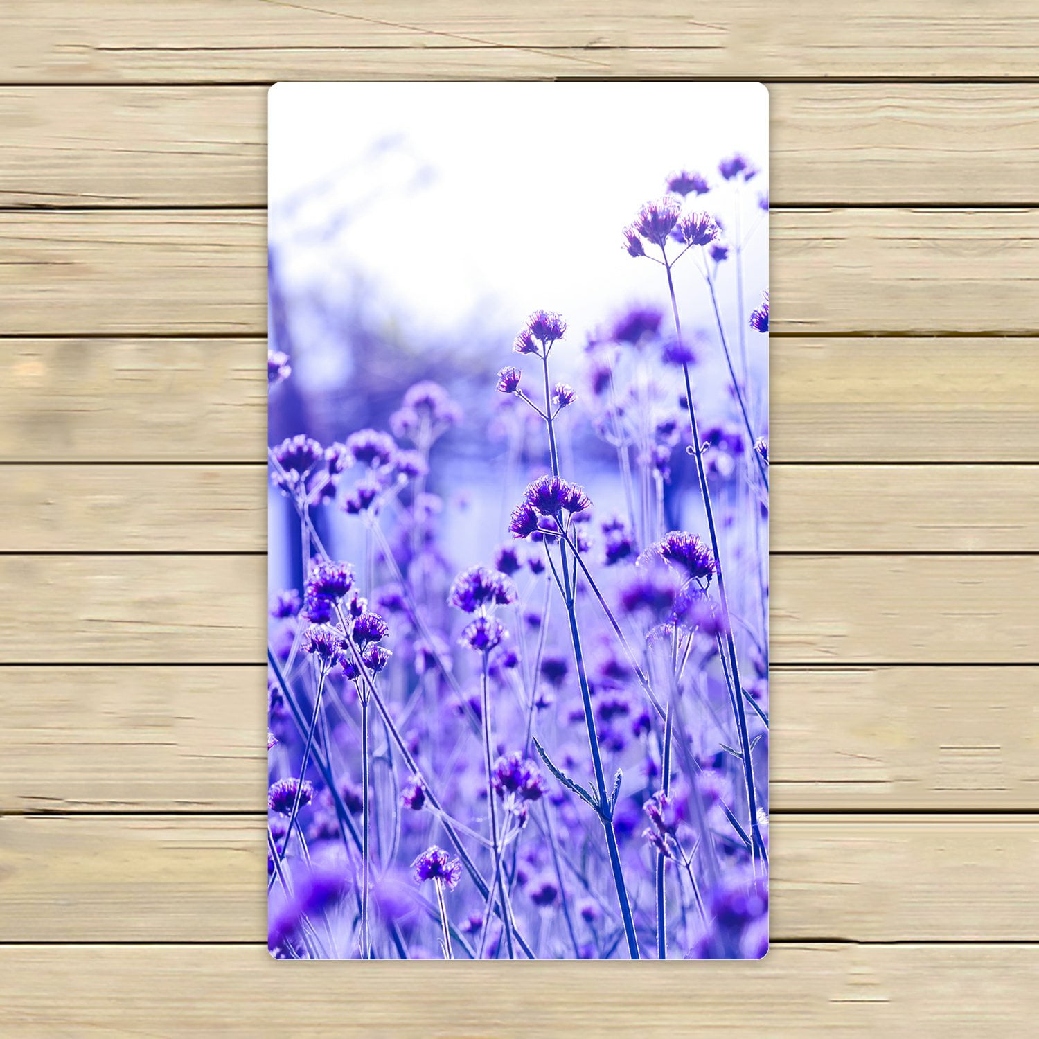 PHFZK Tree of Life Towel, Purple Lavender Flowers Field Hand Towel Bath ...