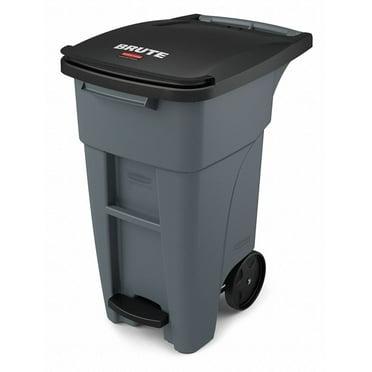 Toter Trash Can Graystone with Wheels and Lid, 32 Gallon - Walmart.com