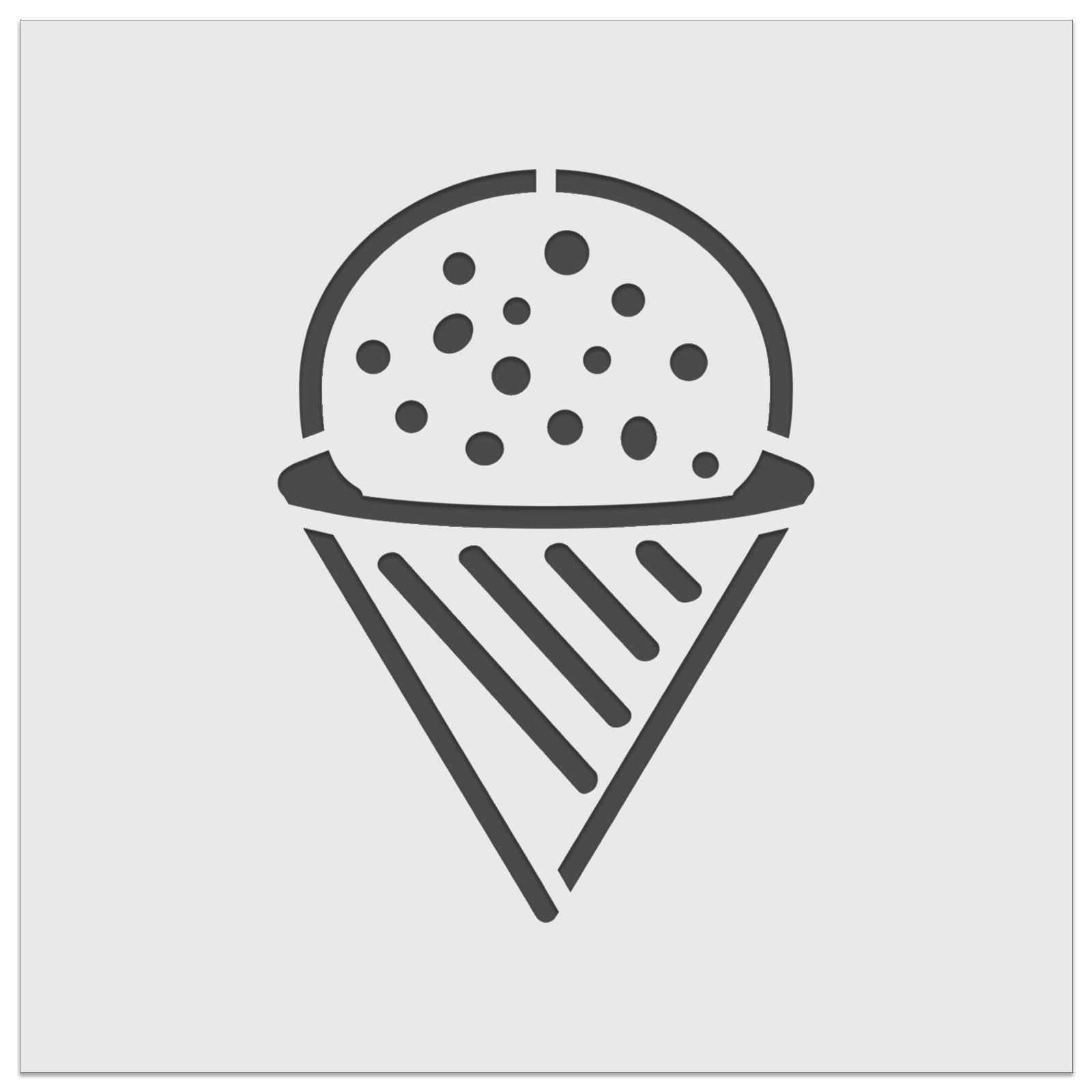 Snow Cone Shaved Ice DIY Cookie Wall Craft Stencil - 7.0 Inch - Walmart.com
