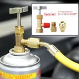Can Tap Valve R134A Dispenser Tool AC-Tank Adapter 1/4 Hose 3pcs/set ...