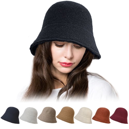 Sunjoy Tech Bucket Hats for Women Wool Basin Hat Teens Girls Wide Brim ...