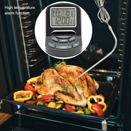 Clock Function Cooking Thermometer Food Thermometer, Meat Thermometer ...