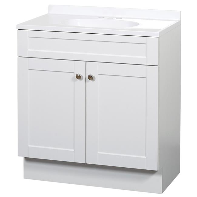 Zenith Home SBC30WW Vanity Combo Shaker Door, White - Walmart.com