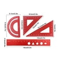 Aluminum Alloy Student Set Of Ruler Multifunctional Drawing Ruler ...