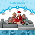 DISHUP 10PCS Kids Play Couch, Multifunctional Modular Sofa Couch, Kids ...