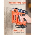 VEVOR Cordless Brad Nailer, 2-in-1 Nail Gun Staple Gun, 18 Gauge 5/8 ...