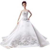 Reem Acra Bride Barbie Doll Gold Label Brunette Edition - Walmart.com