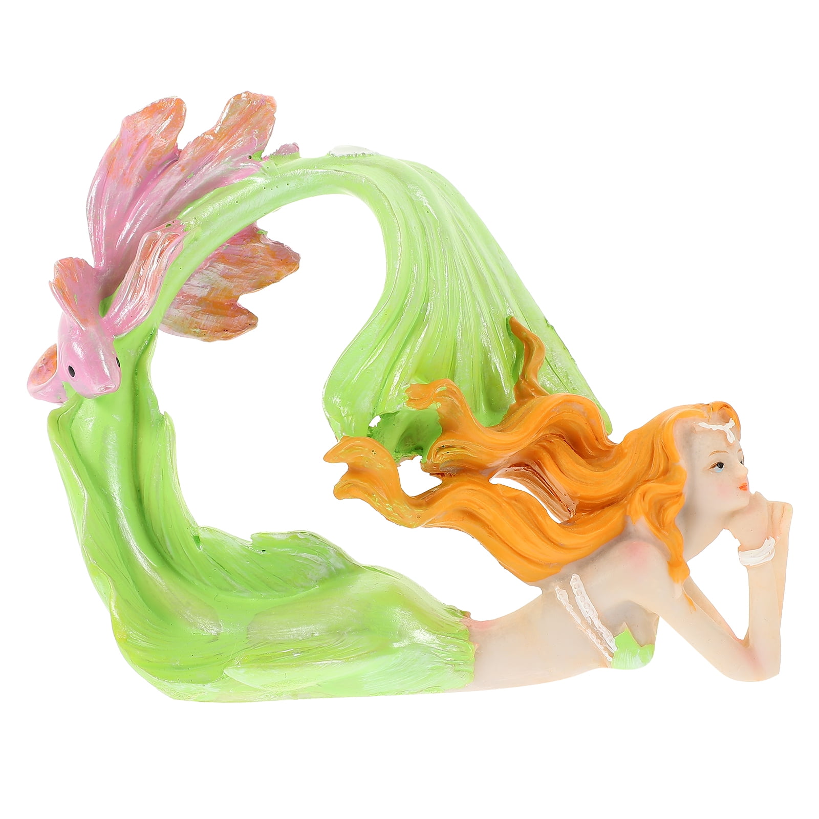 NUOLUX Mermaid Fish Aquarium Tank Decor Statue Decorations Figurinefor ...