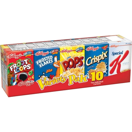 Kellogg's Assorted Cereal Variety Pack, 10 count, 9.63 oz - Walmart.com