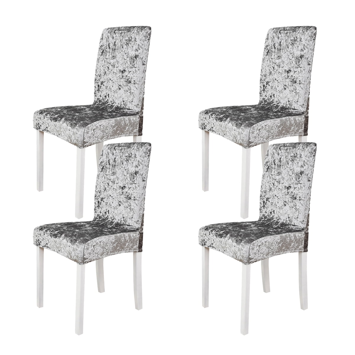 Rosnek Stretch Chair Slipcover Diamond Velvet High Back Dining Chair ...
