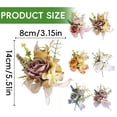 Artificial Flowers Rose Corsage Fake Rose Boutonniere Men's Corsage ...