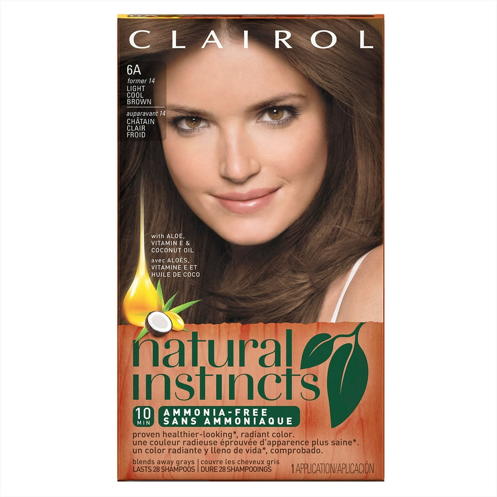 Clairol Natural Instincts Semi-Permanent Hair Color, Light Cool Brown ...