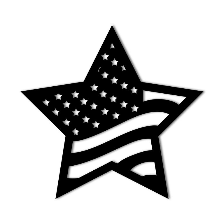 Patriotic Stars Clip Art Black And White