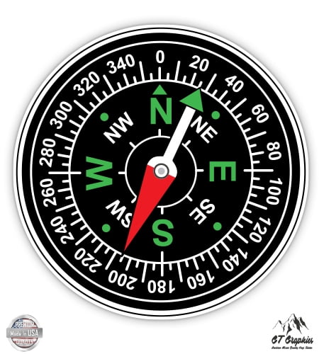 Compass - 3" Vinyl Sticker - For Car Laptop I-Pad Phone Helmet Hard Hat ...