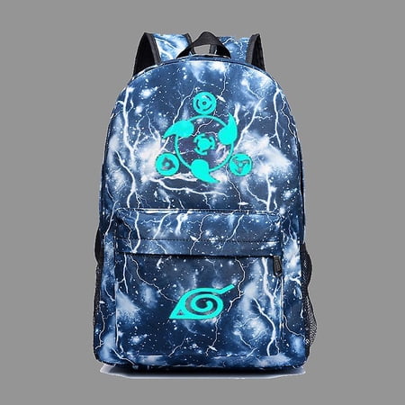 New Naruto Writing Wheel Eye Luminous Backpack Men And Women Middle ...
