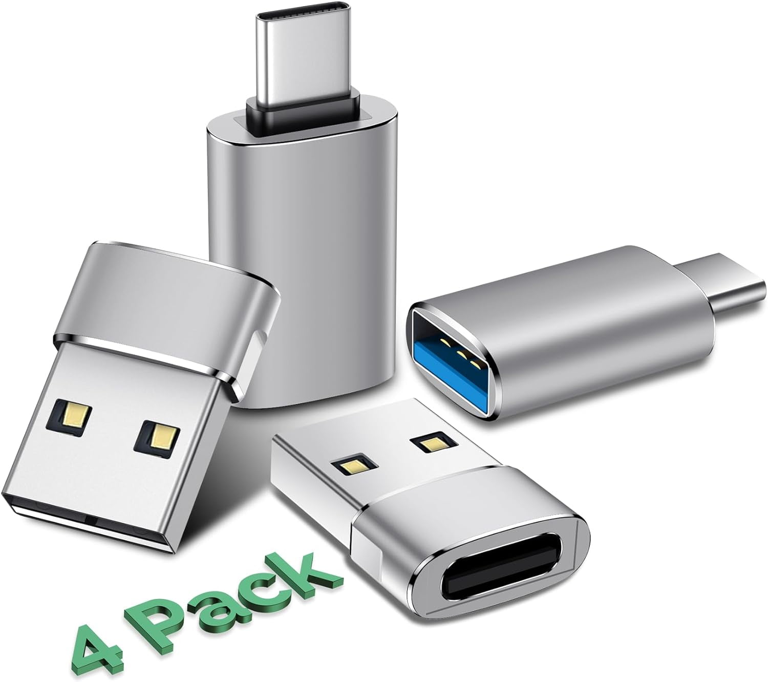 Paquete de 6 [USB C a Lightning] y [USB C a USB] y [USB A a USB C] Adaptador USB a USB C Hembra ...